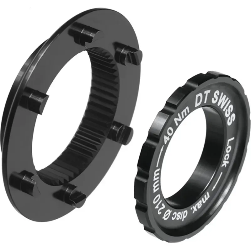 DT Swiss Center Lock to 6-Bolt Road Disc Adaptor in Black