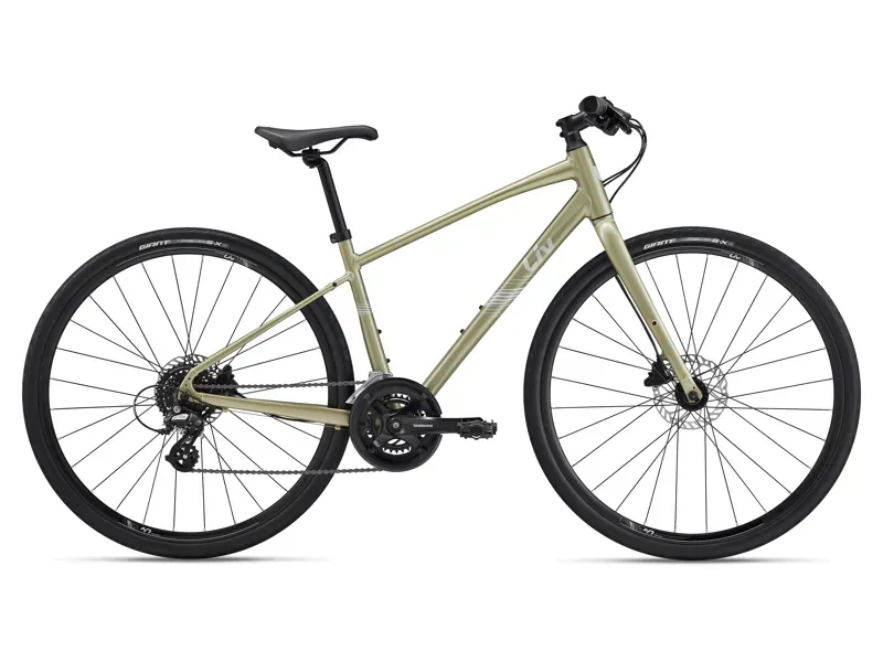 Liv Alight 2 DD Disc Hybrid Bike in Bay Leaf