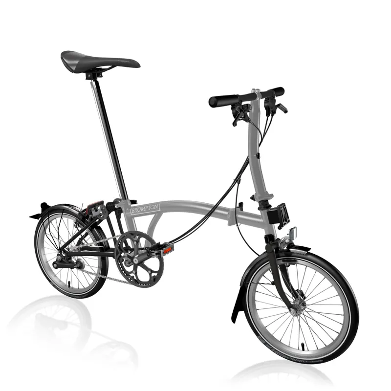 Brompton P Line Superlight Urban 4 Speed 2024 Folding Bike Low Bar Grey