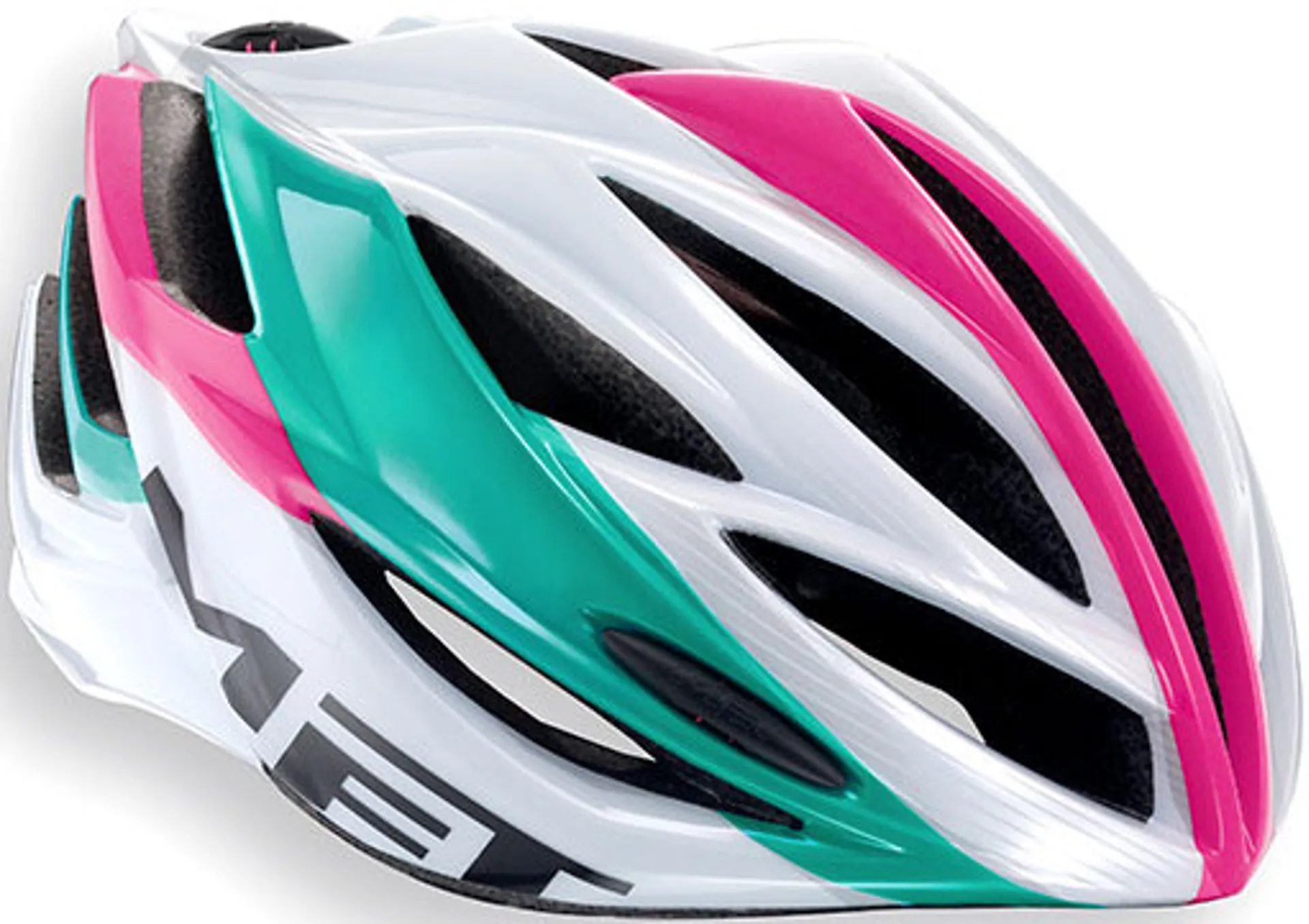 Met Forte Pink/Cyan Helmet