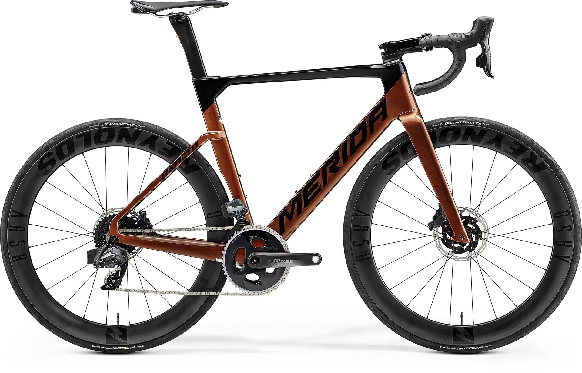 2021 Merida Reacto Disc Force Edition Carbon Aero Road Bike in Brown