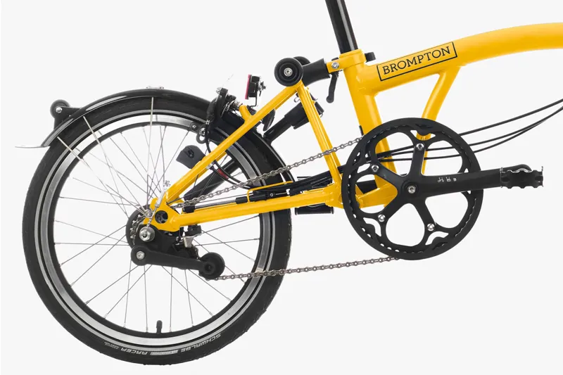 Brompton C-Line Explore Low Bar Folding Bike in Bumblebee Yellow