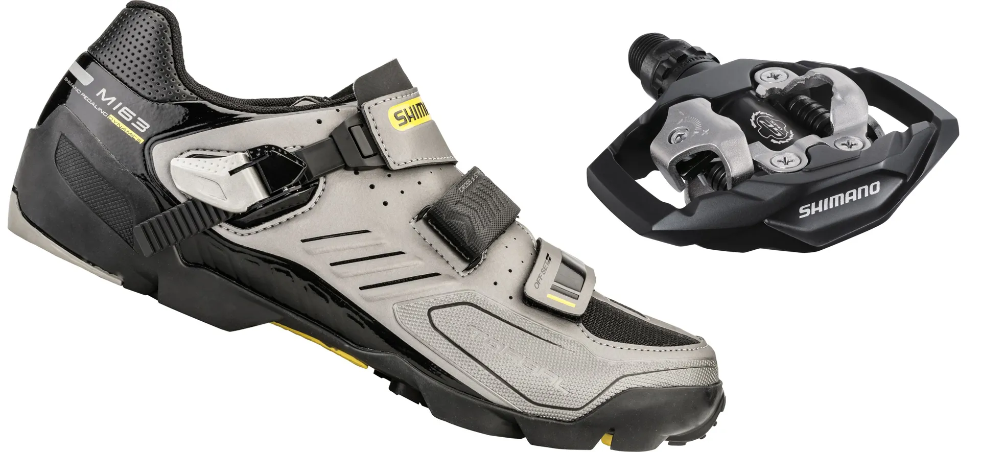 Shimano Shoe SPD MTB M163 Grey 25TH ANNIVERSARY WITH PDM530 PEDAL
